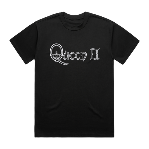 QUEEN II | Album Logo Tracklist Black T-Shirt